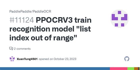 Ppocrv3 Train Recognition Model List Index Out Of Range · Issue