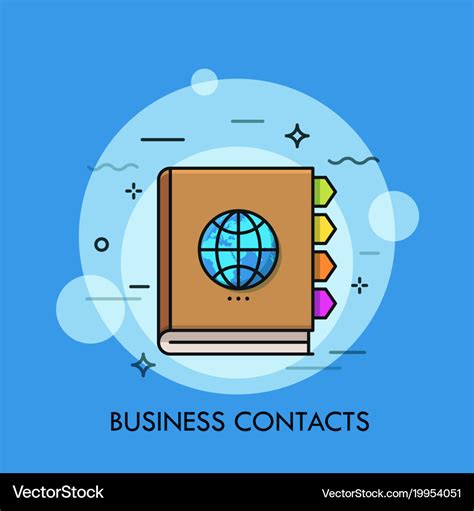 Business Contacts And Global Networking Vector Image