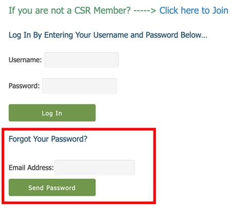 Forgot Or Missing Csr Password Help Center For Counsellingtutor
