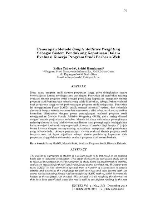 PDF Penerapan Metode Simple Additive Weighting Sebagai Sistem DOKUMEN TIPS