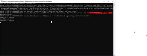 C GRPC CreateChannel Error Could Not Get Default Pem Root Certs Stack Overflow