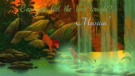 The Lion King Musical Can You Feel The Love Tonight Nala And Simba One