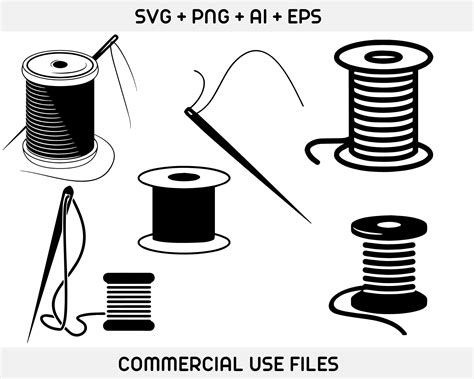 Thread With A Needle Svg Spool Of Thread Svg File Sewing Svg Sewing