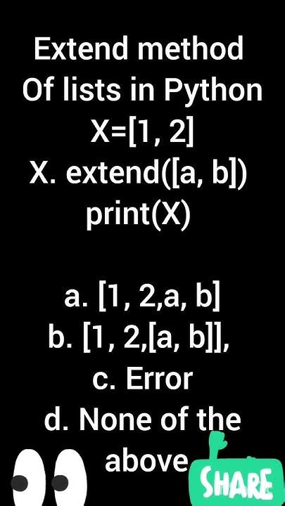 Extend Method In Python Python Pythonprogramming Methods Extend