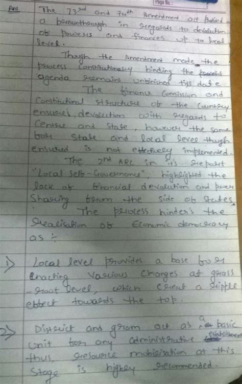 1 Devolution Of Powers And Finances Up To Local Level Remains An Unfinished Agenda Do You