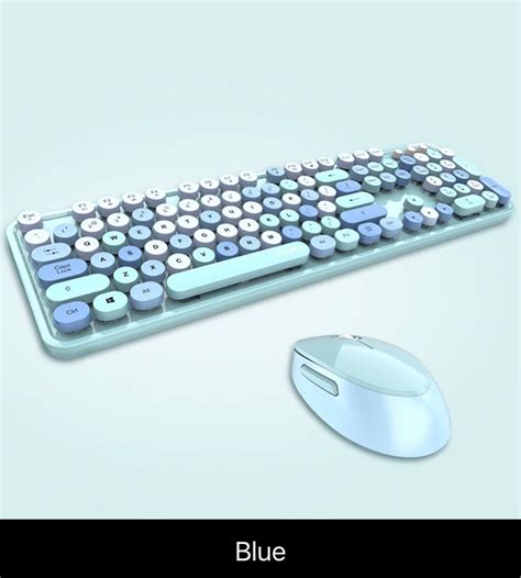 Wireless Keyboard And Mouse Set Vintage Retro Look Computers Tech Parts Accessories