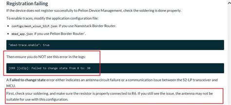 S LP Failed To Change The State From To X Issue PelionIoT Nanostack Border