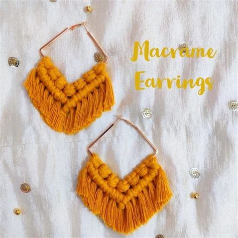 Craftogram Square Macrame Earrings At Rs 199 Pair In Hyderabad Id 25975741512
