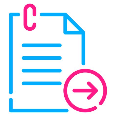 export file generic color outline icon