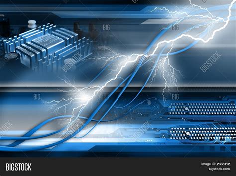 Computer Generated Abstract Background With Computer Components Stock