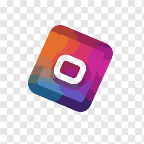 여러 색상의 사각형이 있는 앱 아이콘 벡터 인스타그램의 단순한 다채로운 아이콘이 흰색 배경에 발견됩니다 그림자 없음 작은