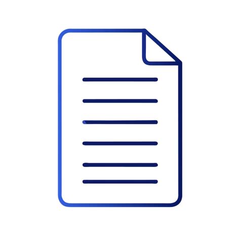 Document Icon Outline Gradient Premium Ai Generated Vector
