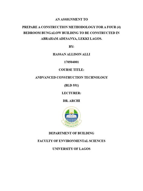 Advance Construction Assignment Pdf Concrete Roof
