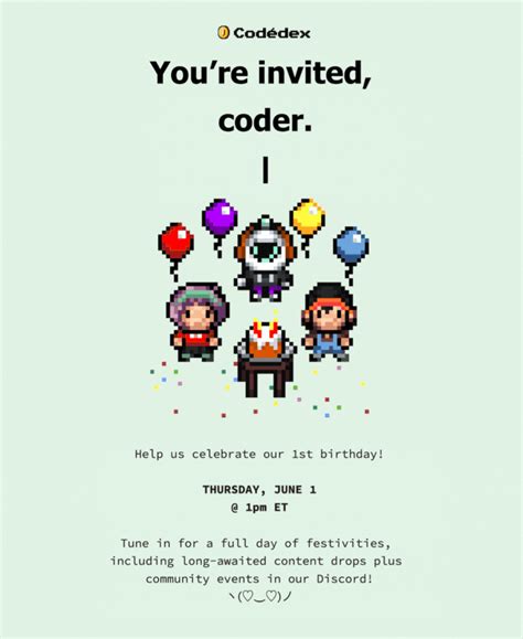 codédex on linkedin bday invite