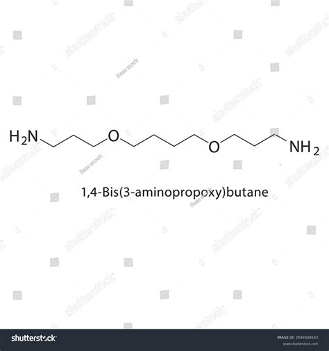 14 Bis3 Aminopropoxy Butane Skeletal Structureether Compound Schematic