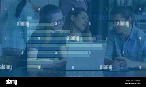 Image Of Statistical Data Processing Against Diverse Colleagues