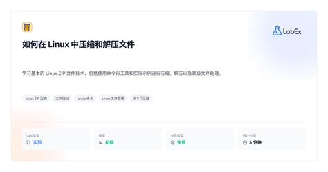 如何在 linux 中压缩和解压文件 labex