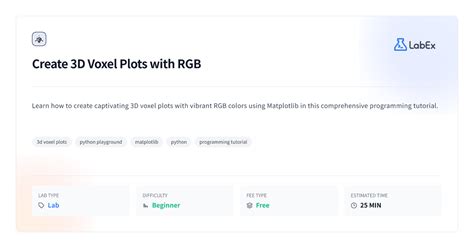 Create Stunning 3d Voxel Plots With Rgb Colors Labex