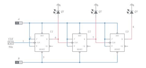 3 Bit Ripple Counter Multisim Live