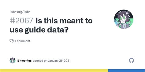 Is This Meant To Use Guide Data · Issue 2067 · Iptv Orgiptv · Github