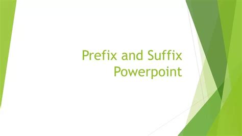 Ppt Prefix And Suffix Powerpoint Powerpoint Presentation Free Download Id8771162