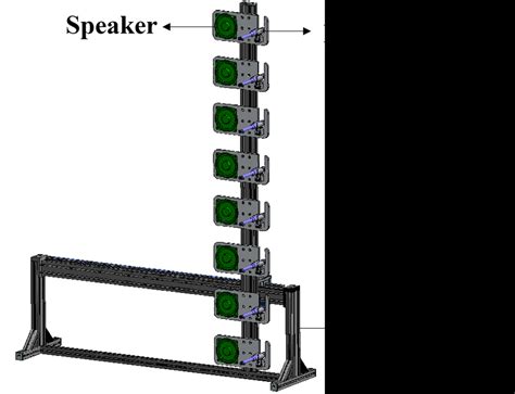 illustration of our linear stage a speaker and microphone arrays download scientific diagram
