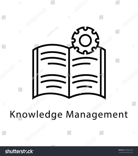Knowledge Management Vector Line Icon Stock Vector Royalty Free Shutterstock