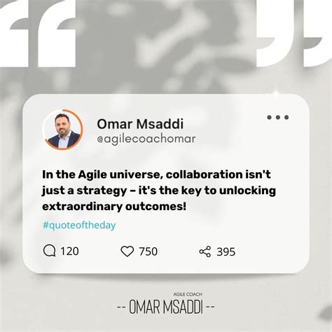 Agile Collaboration Scrummasters Agilecoaching Agilequote Omar Msaddi