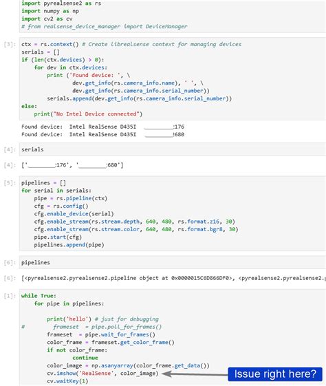 Multicam In Python Issue IntelRealSense Librealsense GitHub