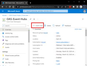 Getting Started Azure Event Hubs Industrial IoT Data Platform