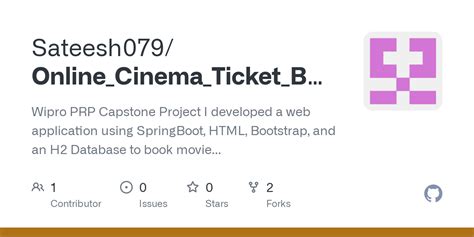 GitHub Sateesh Online Cinema Ticket Booking System Wipro PRP Capstone Project I Developed