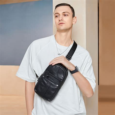 Mens Leather Designer Crossbody Bag Skyjackerz