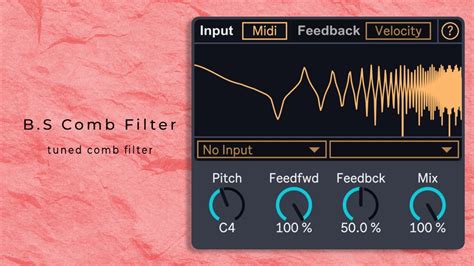 Bs Comb Filter Midi Controlled Tuned Comb Filter