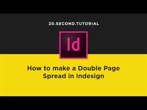 Make A Two Page Spread In Indesign Adobe InDesign Tutorial YouTube