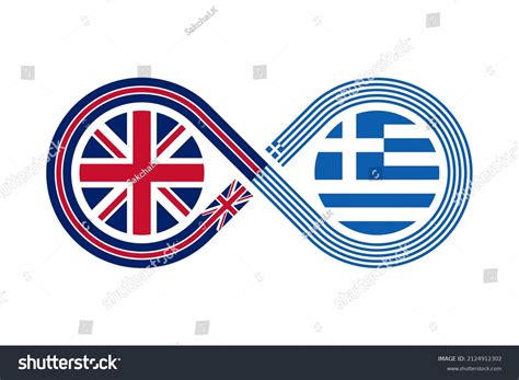 Unity Concept English Greek Language Translation Stock Vector Royalty
