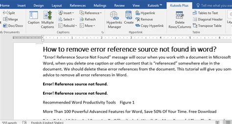 ¿cómo Eliminar Error ¿no Se Encontró La Fuente De Referencia En Un Documento De Word