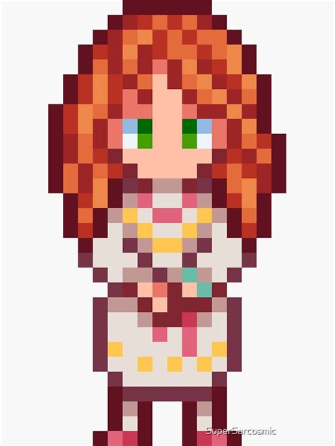 Mtap Ginger Stardew Style Pixel Art Sticker By Supersarcosmic Redbubble