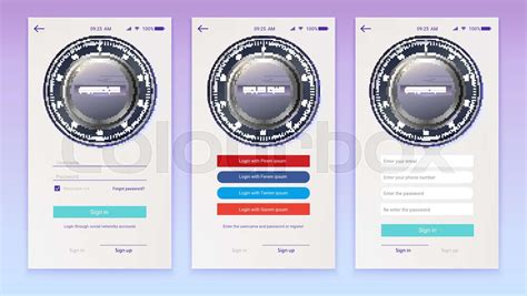 Account Authorization Or Register Interface With Login And Password