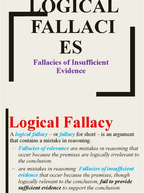 Logical Fallacy Lecture 1 Pdf Fallacy Argument