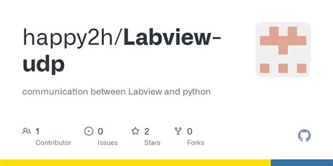 Github Happy2hlabview Udp Communication Between Labview And Python