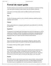 Formal Lab Report Guide Pdf PM Formal Lab Report Guide Formal Lab Report Guide