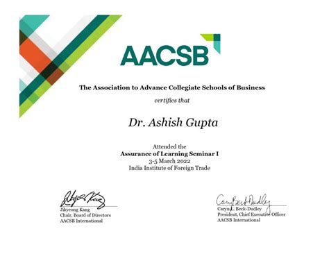 Dr Ashish Gupta On Linkedin Iift1963 Aacsb Businesseducation Assuranceoflearning Training