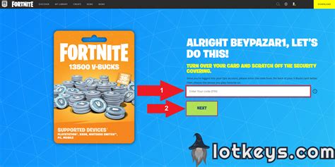 Fortnite V Bucks Global Lotkeys