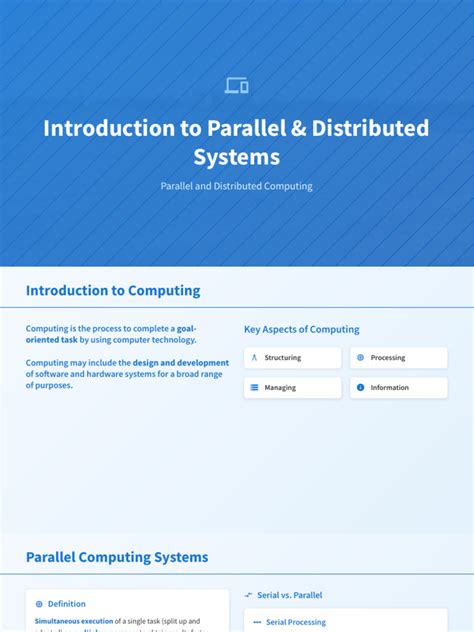 Intro To Parallel And Distributed Computing Pdf Distributed Computing