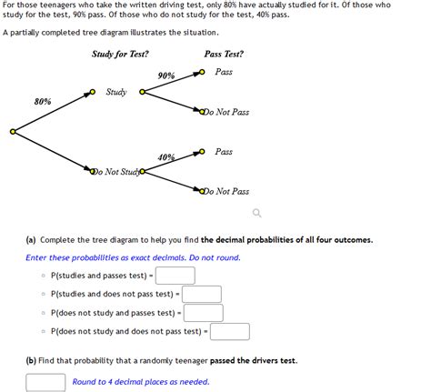 Solved A Complete The Tree Diagram To Help You Find The Chegg Com
