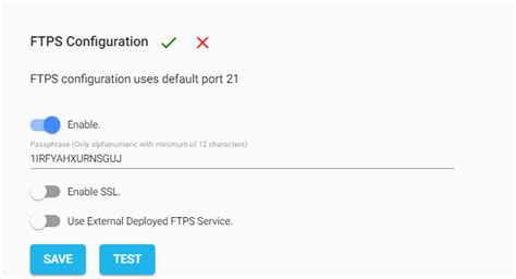 Configuring Ftps Settings