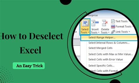 How To Deselect Excel An Easy Trick Earn And Excel