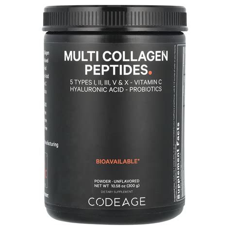 Codeage Multi Collagen Peptides Powder Unflavored 1058 Oz 300 G