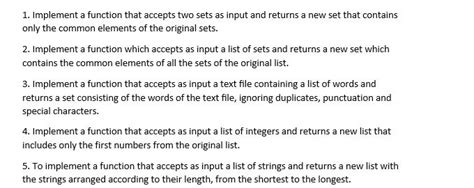 solved pyhton codes are required 1 implement a function that