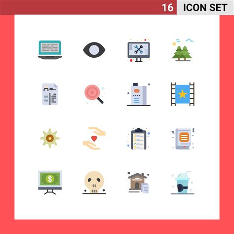16 Flat Color Concept For Websites Mobile And Apps Pine Trees Arctic Vision Alpine Technical